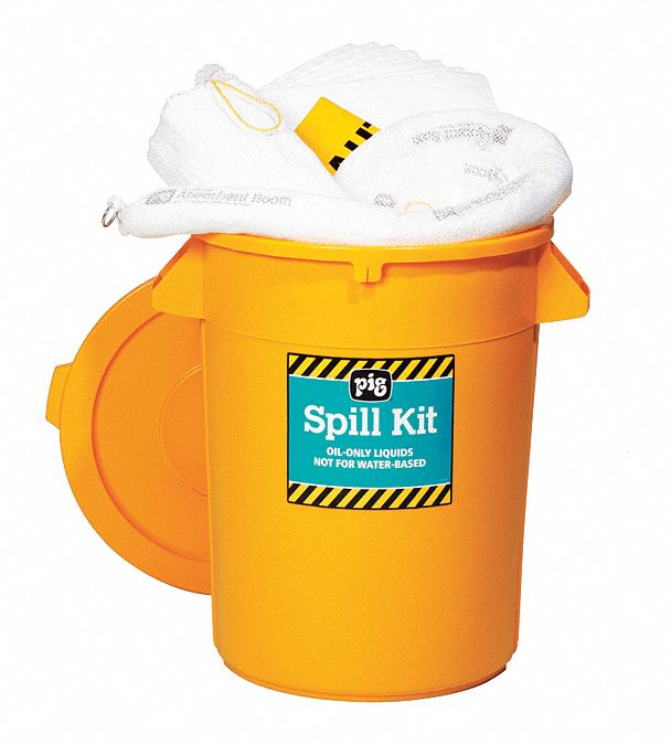 PIG, 21 gal Volume Absorbed Per Kit, Yellow, Spill Kit - 30RE13|KIT4400 ...