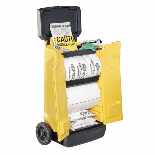 PIG, 15 gal Volume Absorbed Per Kit, Yellow, Spill Kit - 30RE17|KIT444 ...