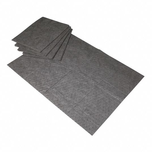 PIG, 96 oz Volume Absorbed Per Pad, 15 gal (20 pads), Absorbent Mat Pad ...