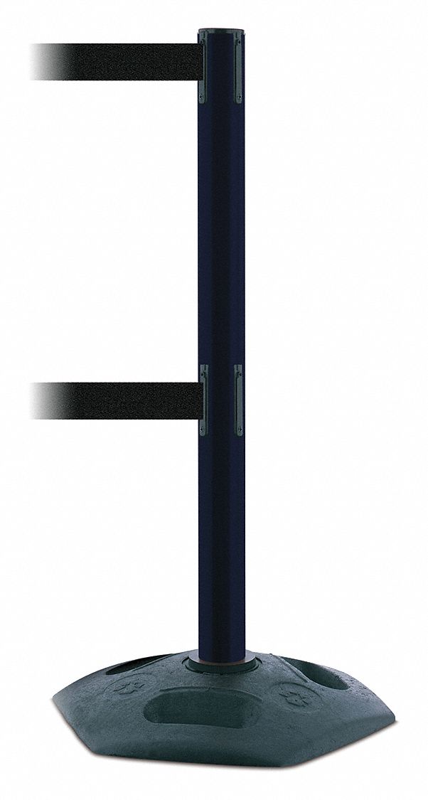 TENSABARRIER, Black, No Pattern, Barrier Post with Belt - 30RG40|886T2 ...