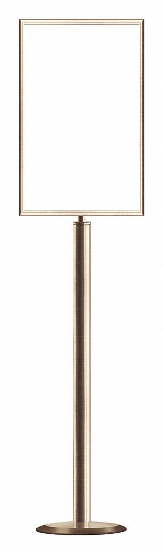 TENSABARRIER, Metal, 56 1/2 in Ht, Floor Sign Holder - 30RH99|1310U-2S ...