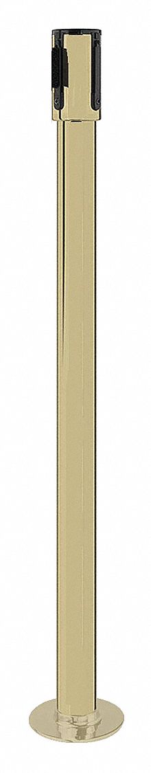 TENSABARRIER, 36 1/2 in Post Ht, Stainless Steel, Single Belt Receiver ...