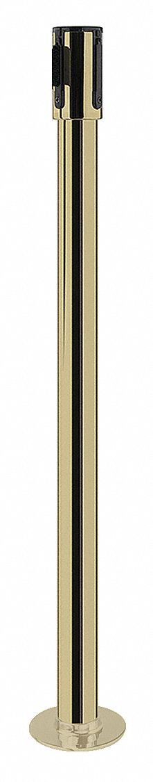 TENSABARRIER, 36 1/2 in Post Ht, Stainless Steel, Single Belt Receiver ...