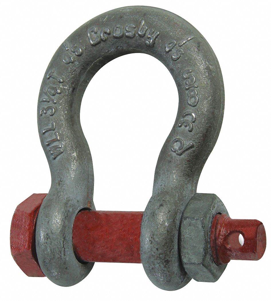 Shackle,110,000 lb.,Slvr,Steel - Grainger