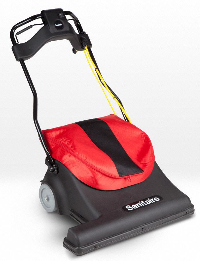 SANITAIRE Wide Area Upright Vacuum: 28 in Cleaning Path Wd, 163 cfm ...