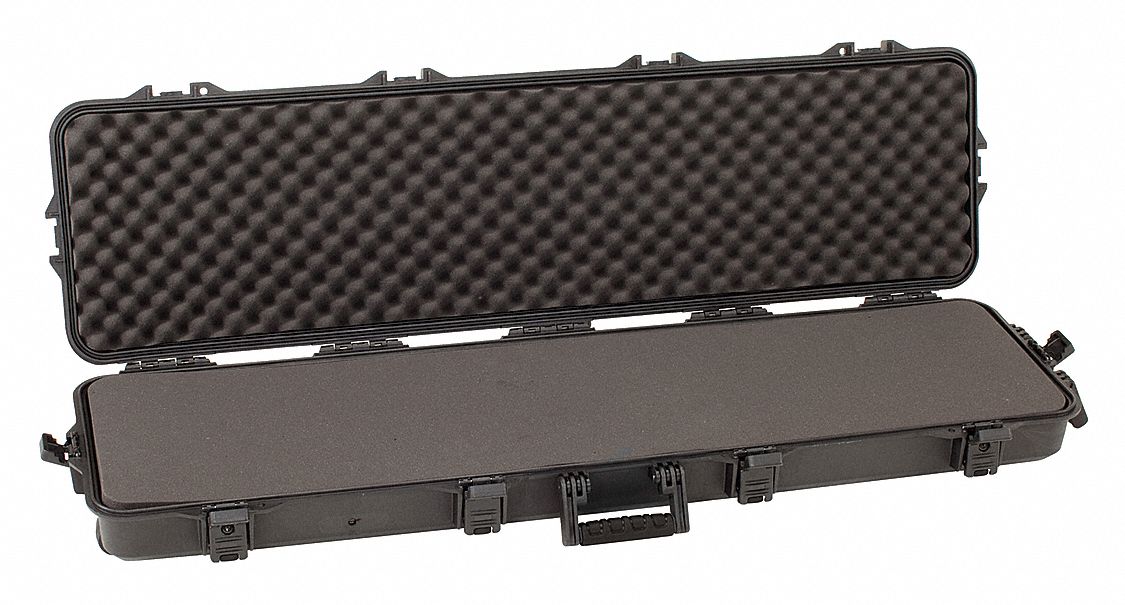 Rifle Case,52 in.,Black,Polypropylene - Grainger