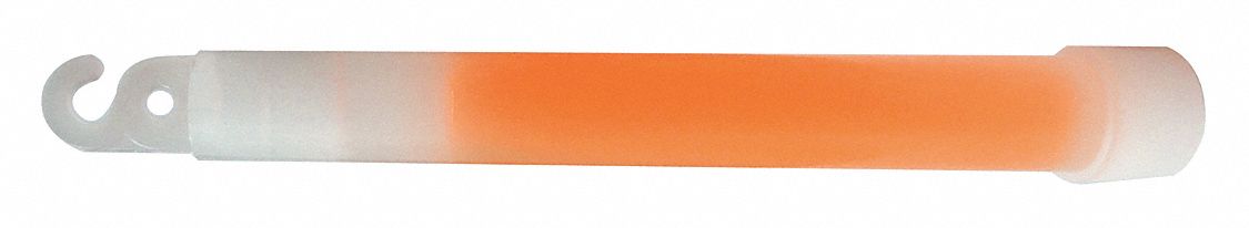 Orange Lightstick, 6 in Length, 2 hr Duration, 10 PK - Grainger