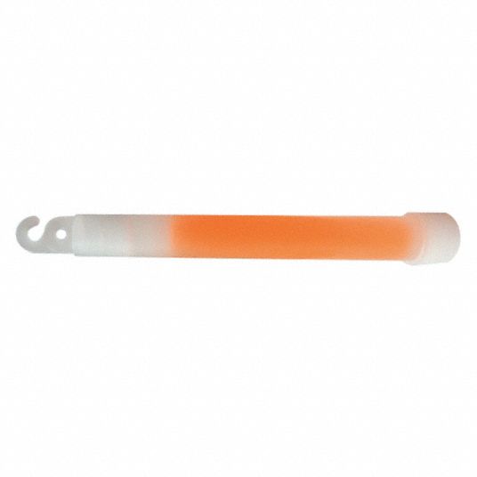 Orange Lightstick, 6 in Length, 2 hr Duration, 10 PK - Grainger