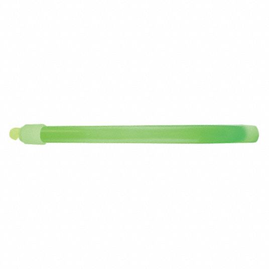 Green Lightstick, 8 in Length, 12 hr Duration, 10 PK - Grainger