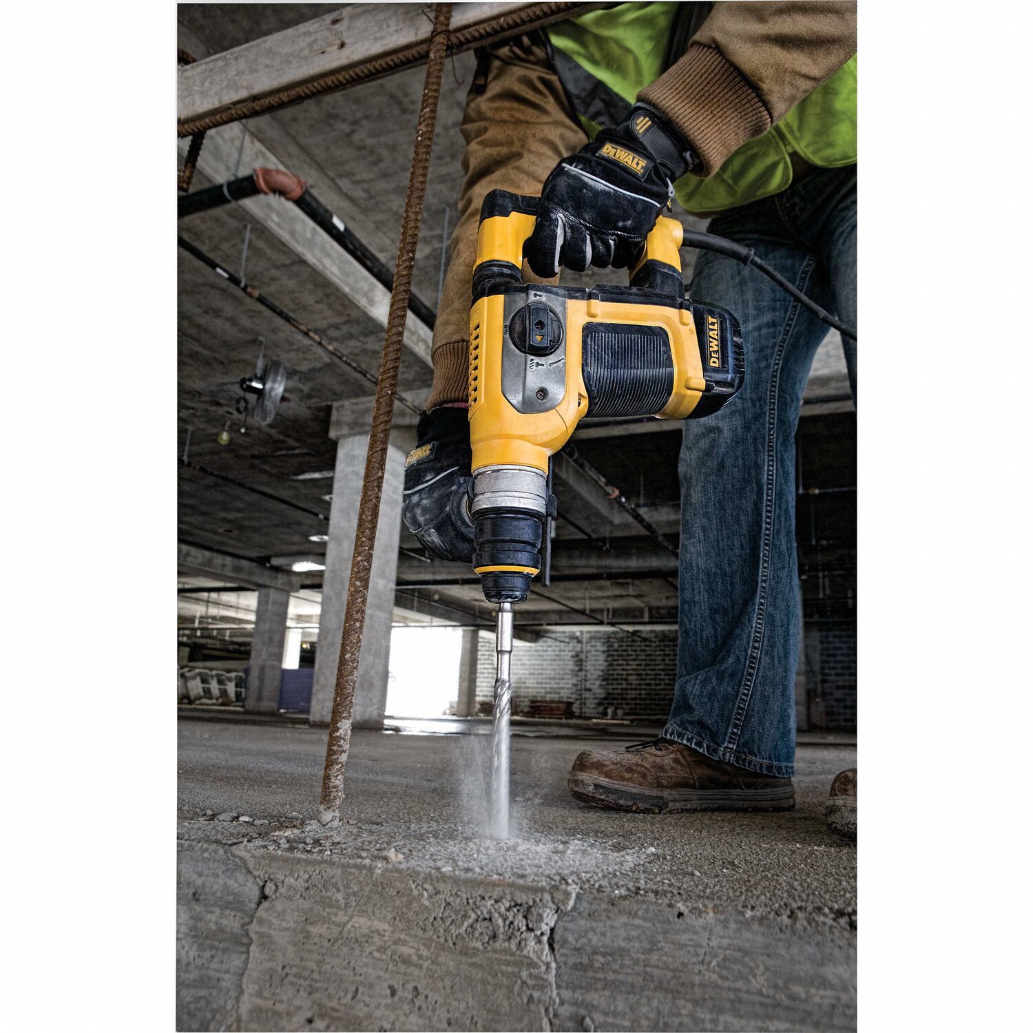 DEWALT Rotary Hammer Kit: SDS-Plus, L-Shape, 1 1/8 in Capacity, 3.1 ft ...