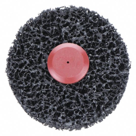 SCOTCH-BRITE, 4 in Dia x 1 in W, 1/4 in Straight Shaft, Clean and Strip ...