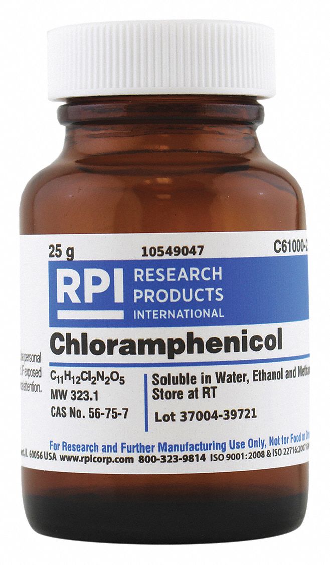 RPI Chloramphenicol, 25 g Powder - 30TX79|C61000-25.0 - Grainger