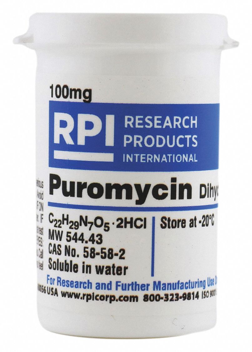 RPI Puromycin, Dihydrochloride, 1 mg Powder - 30TZ97|P33020-0.1 - Grainger