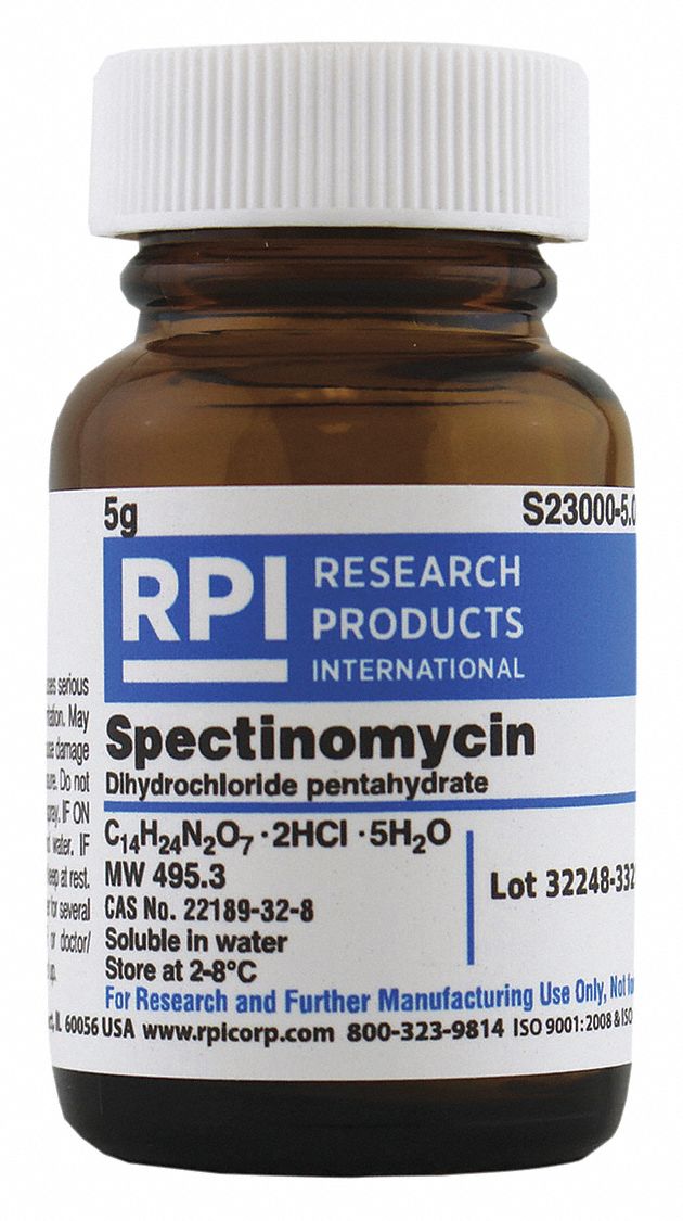 RPI Spectinomycin, 5 g Powder - 30UA48|S23000-5.0 - Grainger