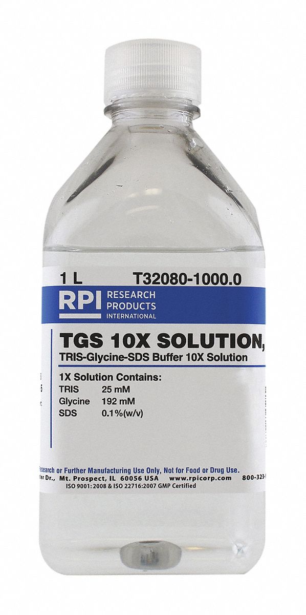 RPI TRIS-GLYCINE-SDS 10x Solution: T32080, 1 L Chemical Container Size ... RPI TRIS-GLYCINE-SDS 10x Solution: T32080, 1 L Chemical Container Size ...