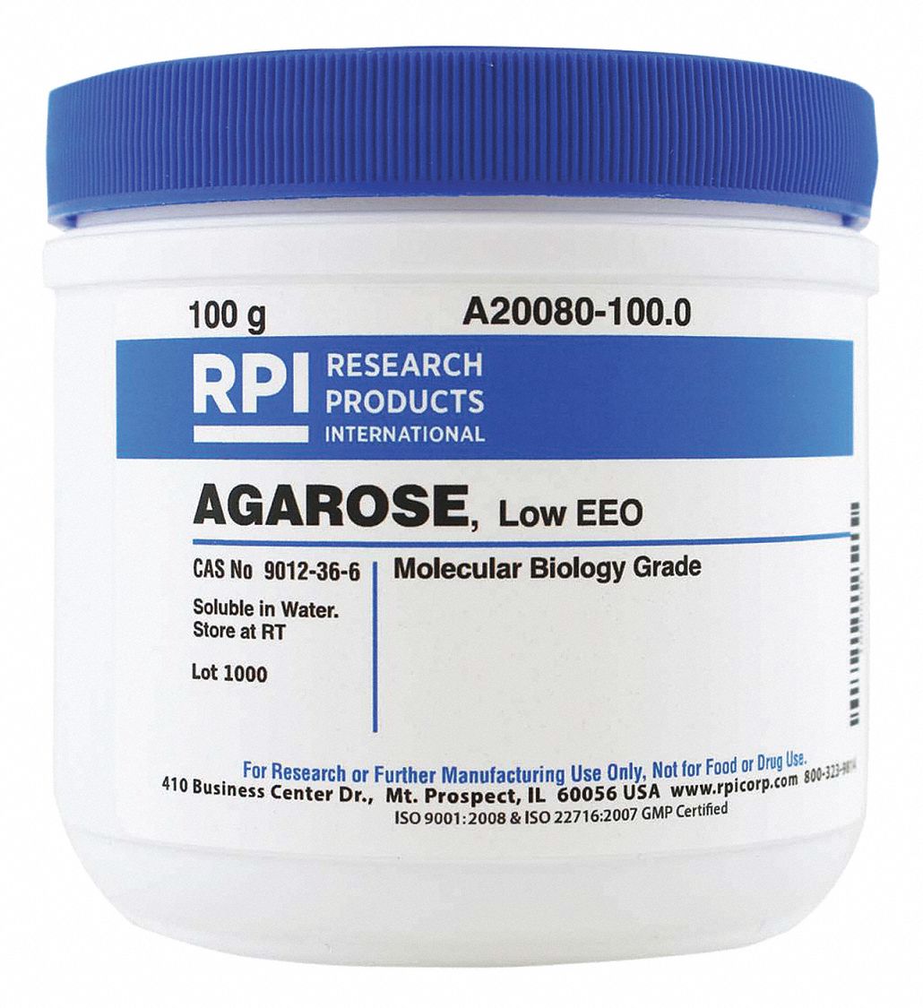 RPI 100 g Agarose, Low EEO - 30UC82|A20080-100.0 - Grainger