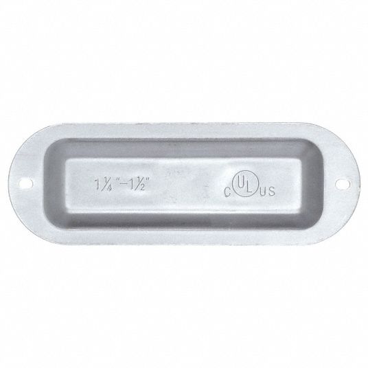Steel, 1 1/4 in_1 1/2 in Trade Size, Conduit Body Cover - 30UG85|30UG85 ...