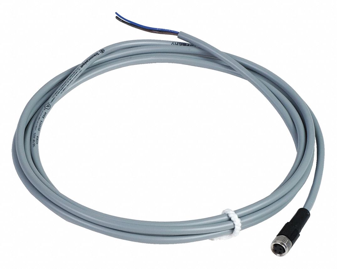 M8 Female Straight X Bare Wire, 3 Pins, Cordset - 30UH61|XZCPV0566L5 ...