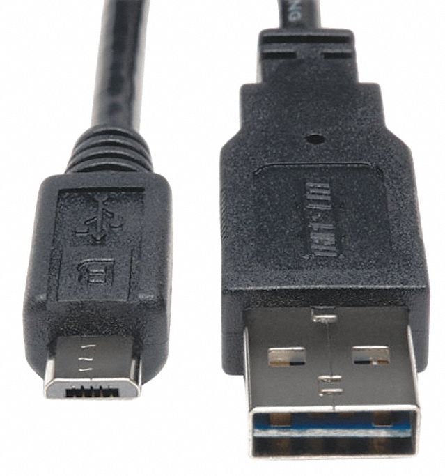 TRIPP LITE, Type A End 1, Micro B End 2, Reversible USB Cable - 30UJ32 ...