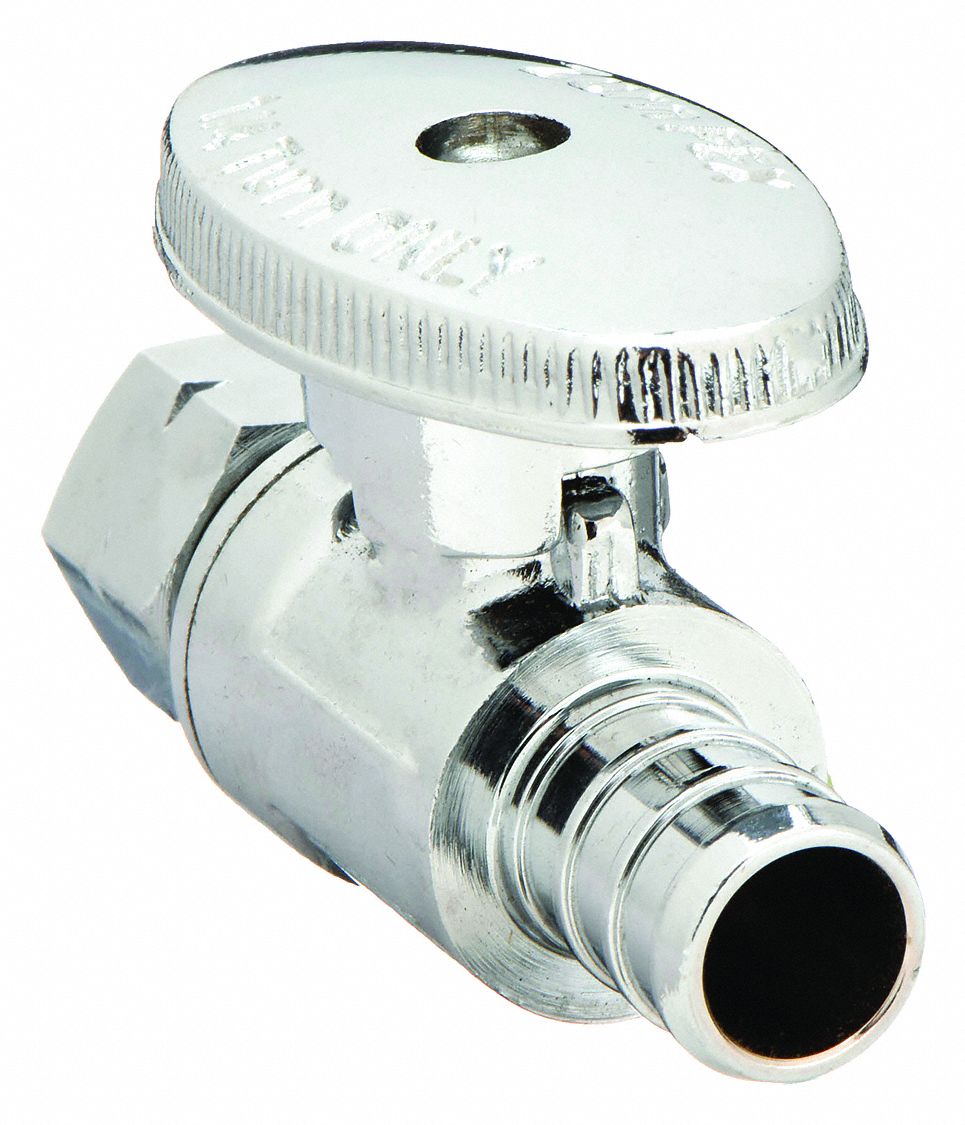 ZURN PEX, 1/2 in Barb, 3/8 in Compression, Water Supply Stop - 30VX47 ...