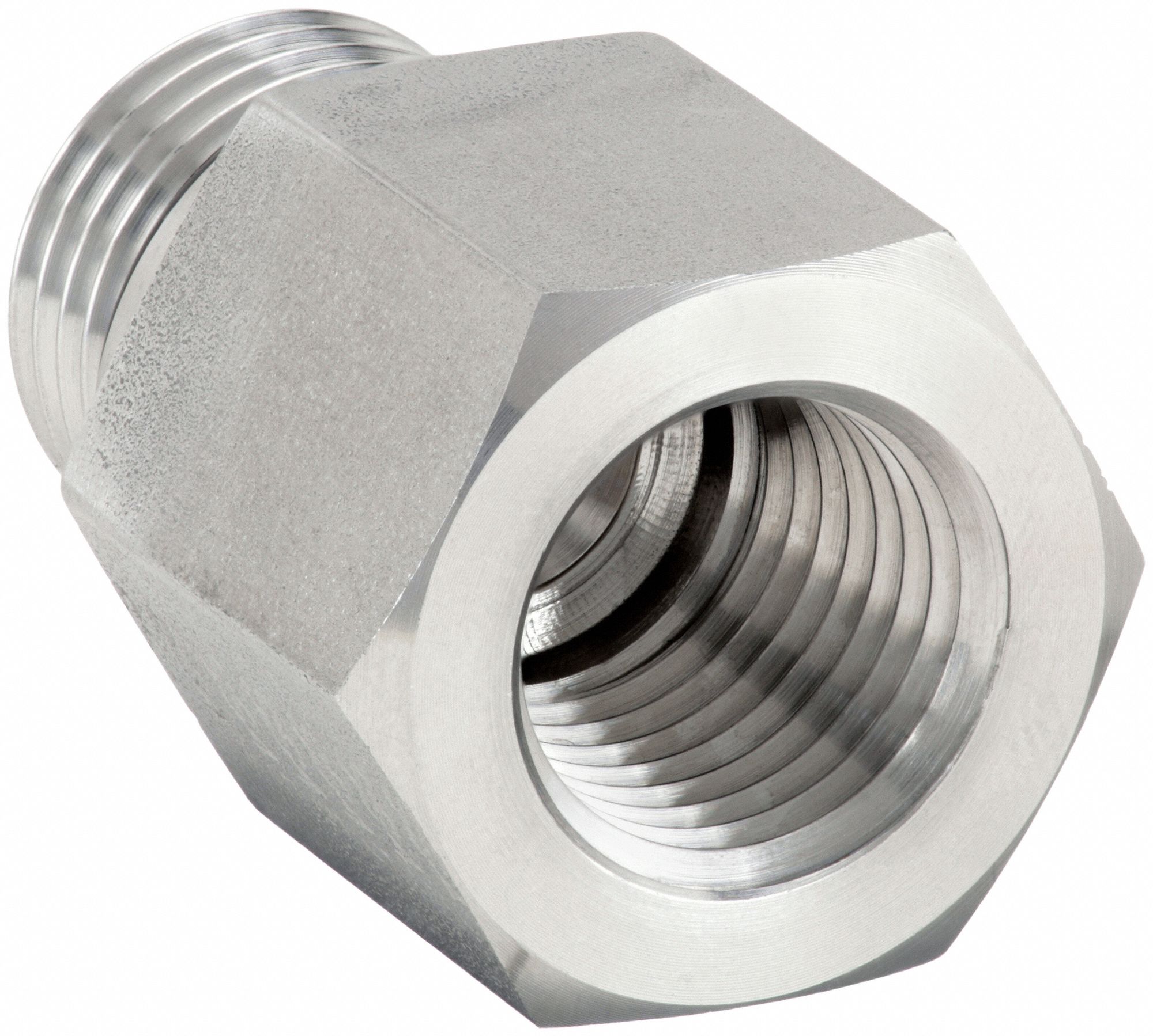 PARKER Adapter: 316 Stainless Steel, 3/4 in x 1/2 in Fitting Pipe Size ...