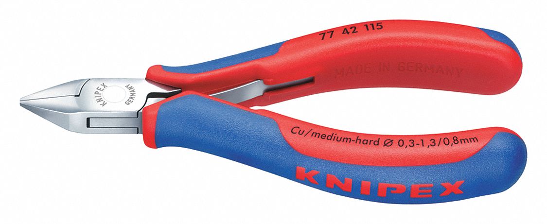 KNIPEX Pinza de Corte Diagonal 4-1/2" Azul/Rojo - Pinzas de Corte ...