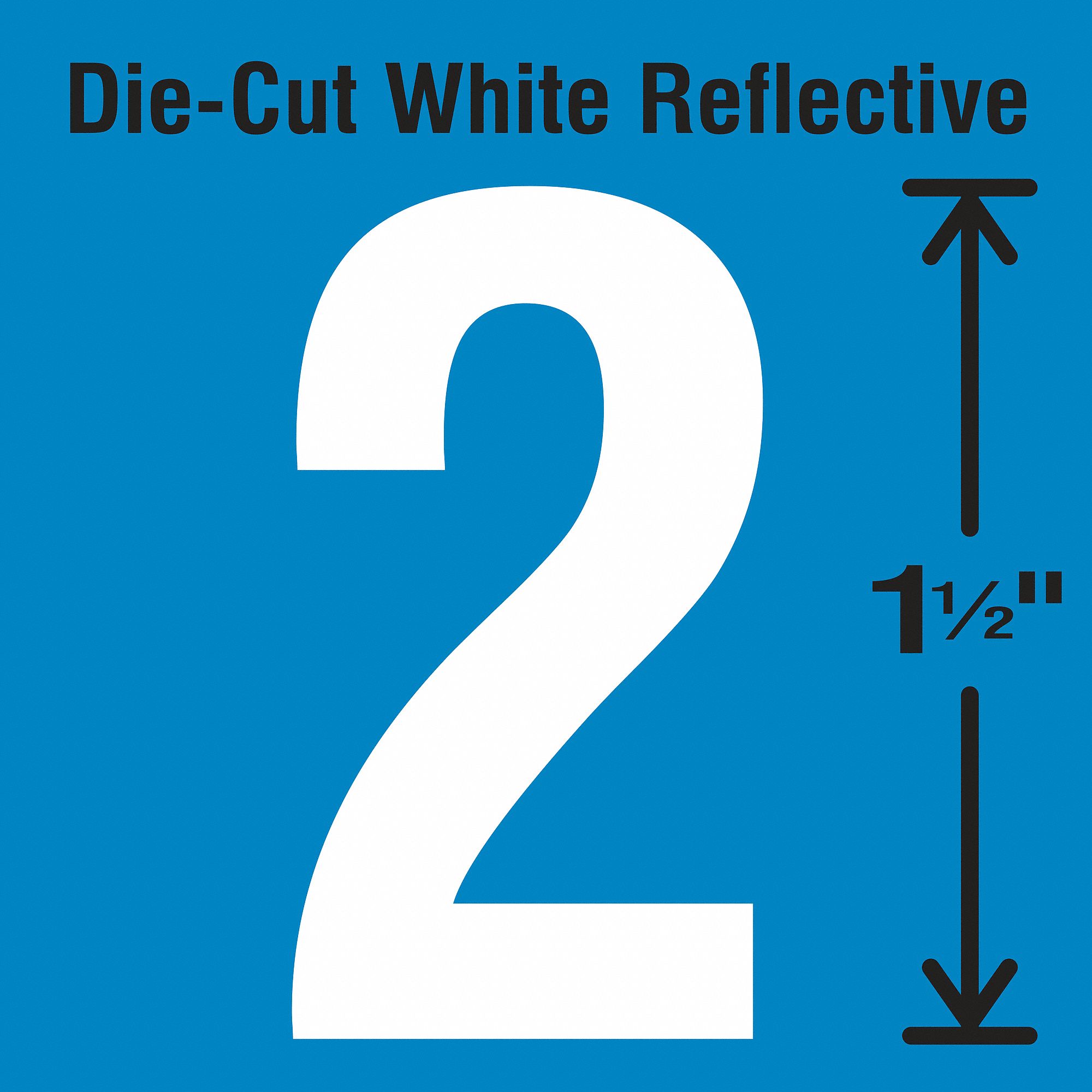 STRANCO INC DIE-CUT REFLECTIVE NUMBER LABEL, 2,PK5 - 10795 - GUS30WY45 ...