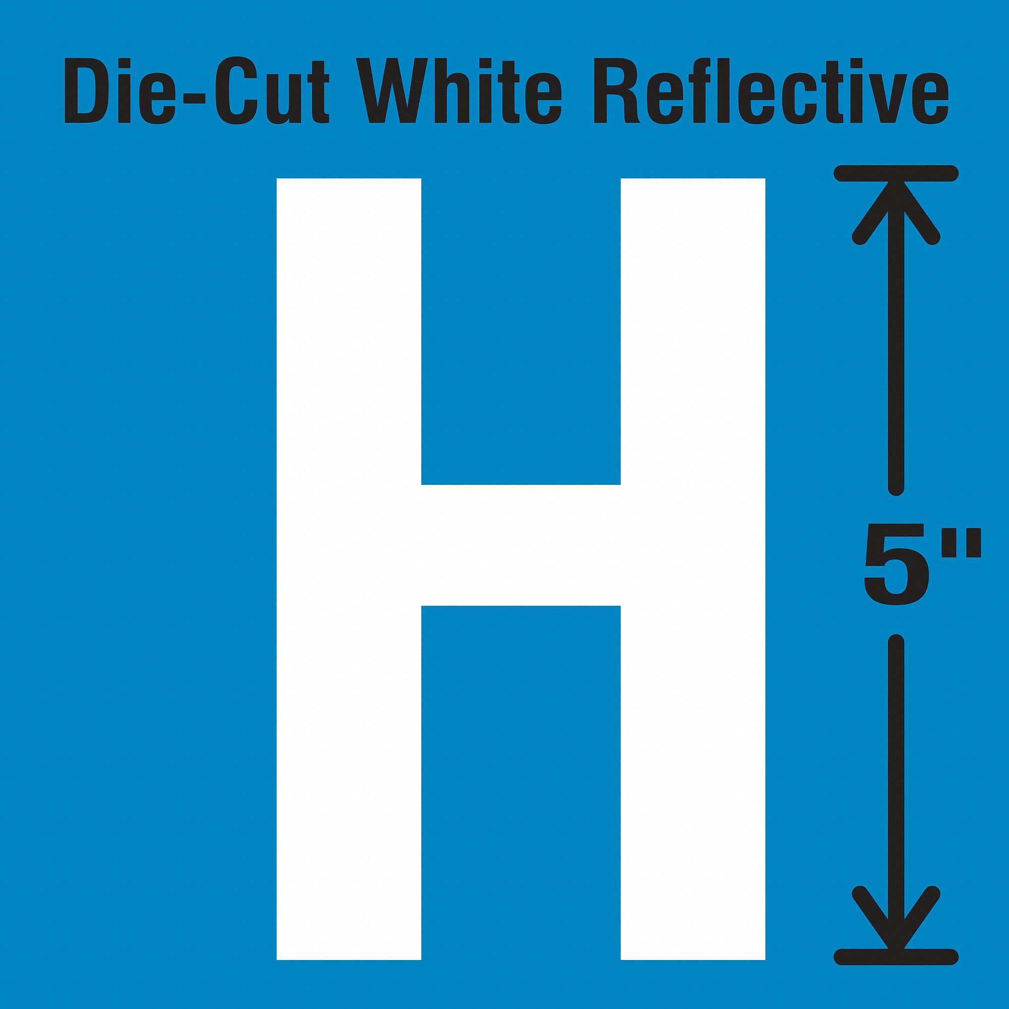 5 in Character Ht, Indoor/Outdoor, Reflective Letter Label - 30WY96|DWR ...
