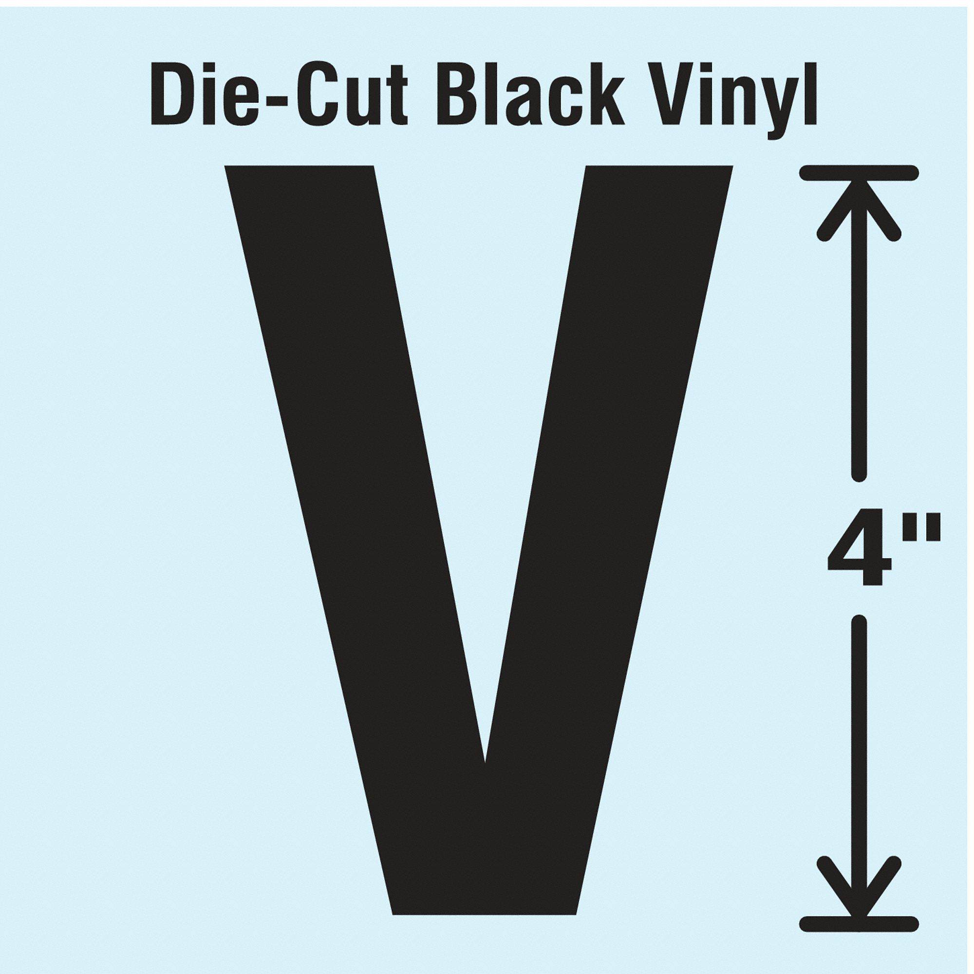 4 in Character Ht, Indoor/Outdoor, Letter Label - 30XC29|DBV-4-V-10 ...