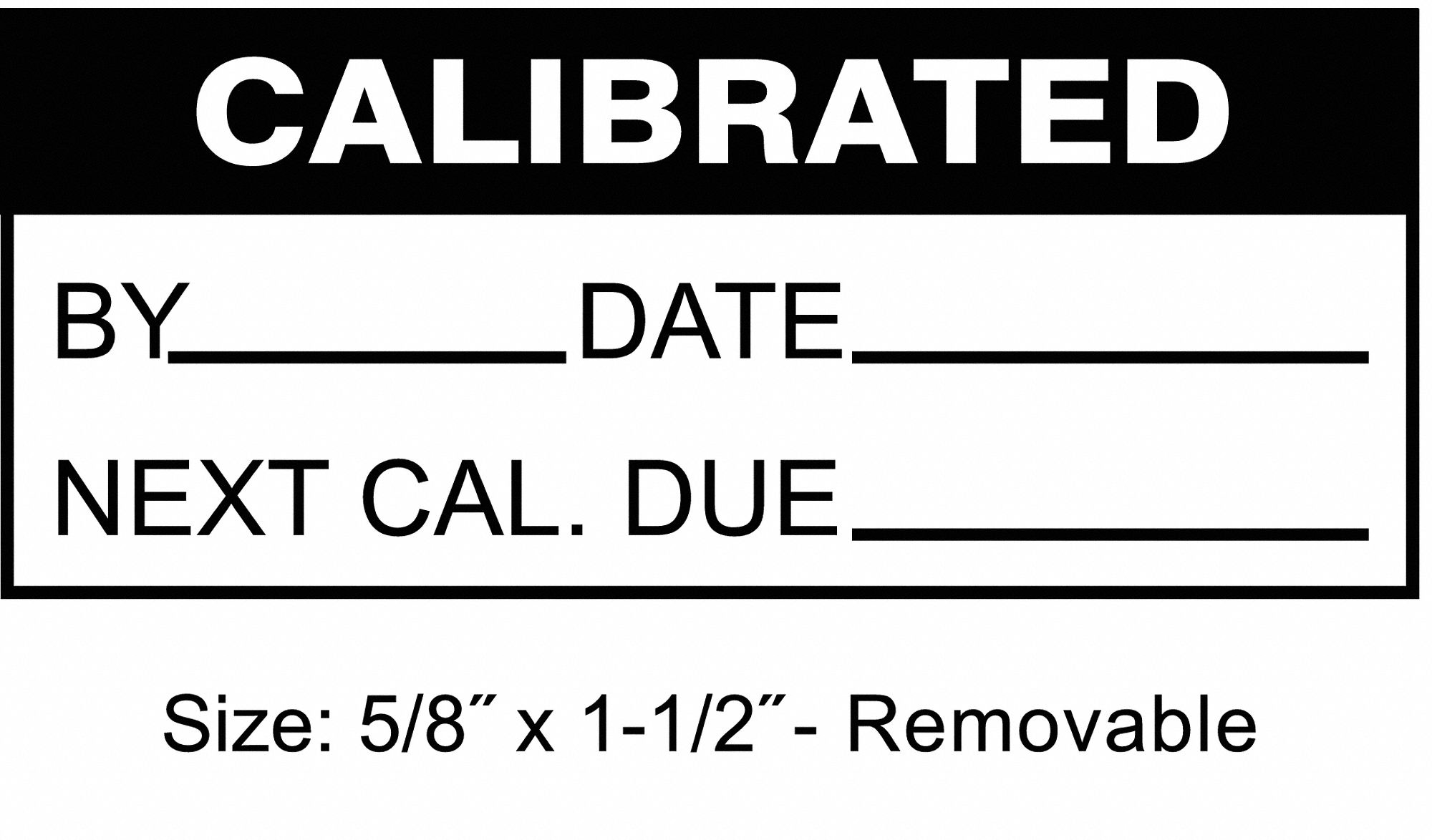 Calibrated, 1 1/2 in Wd, Calibration Label - 30XD71|TCR-22132 - Grainger