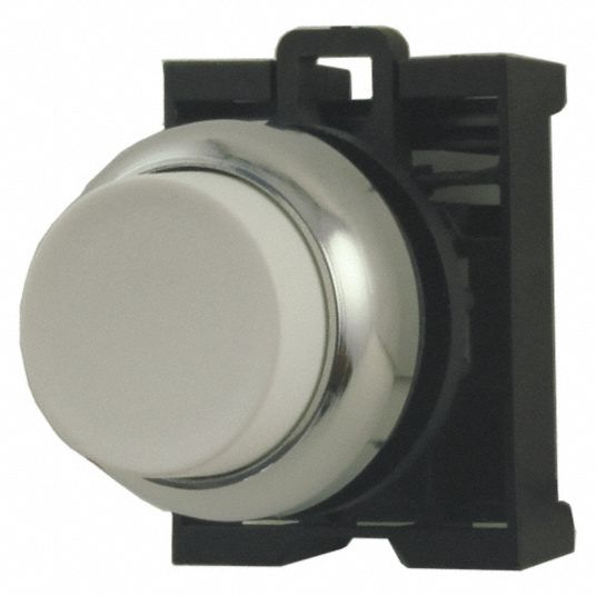 EATON, 22 mm Mounting Size, Metallic, Extended Push Button - 30XE06 ...