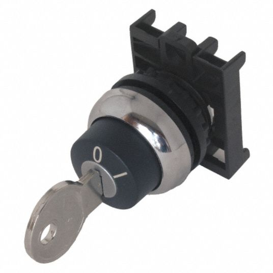 EATON, 2 Position, 22 mm Panel Mounting Size, Keyed Selector Switch ...
