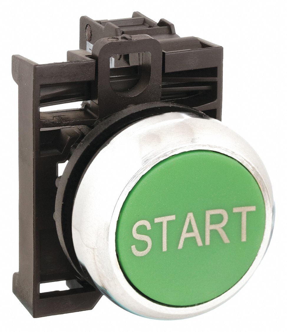 EATON, Non-Illuminated, Flush Profile, Flush Push Button Operator - 30XE69|M22M-D-G-GB1-K10 ...