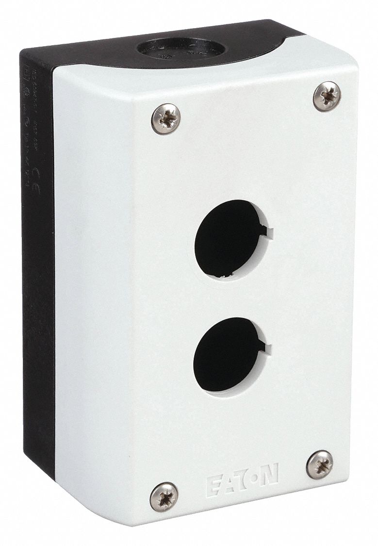 EATON, 22mm, 2 Holes, Push Button Enclosure - 30XF18|M22-I2-PG - Grainger