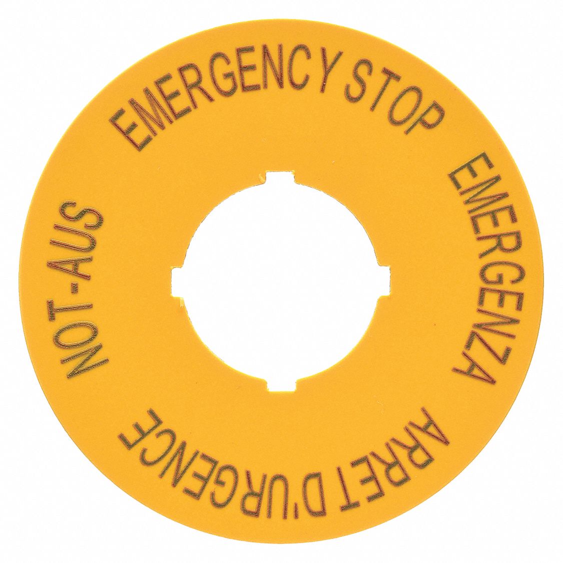 22 mm Panel Mounting Size, Round, Legend Plate - 30XF22|M22-XBK1 - Grainger