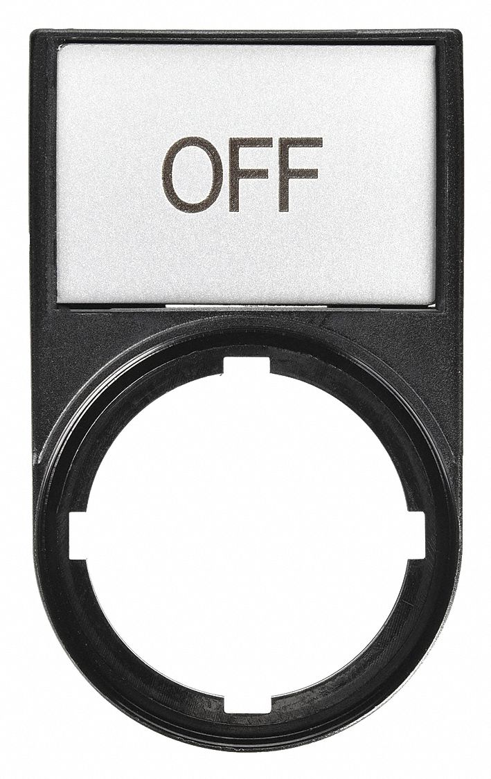 22 mm Panel Mounting Size, Rectangular, Legend Plate - 30XF30|M22S-ST-GB5 - Grainger