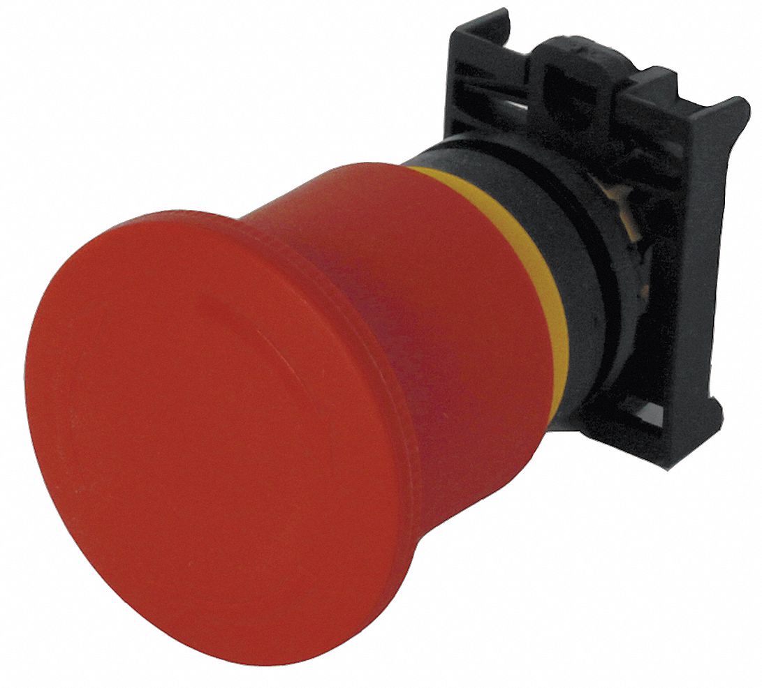 EATON, 22 mm Mounting Size, Non-Metallic, Emergency Stop Push Button - 30XF67|M22-PVS - Grainger
