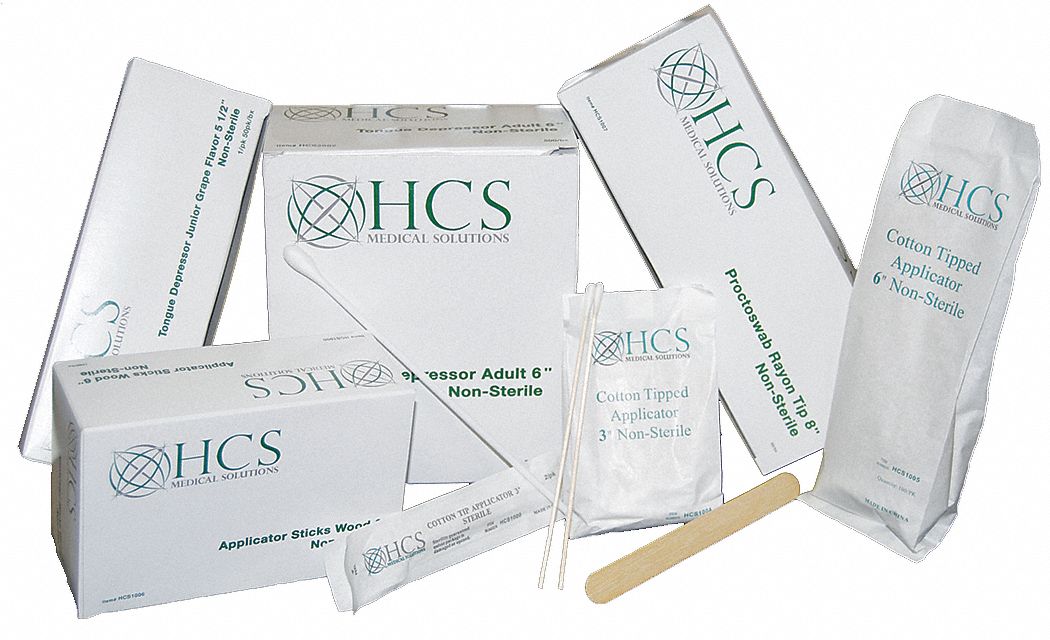 Non-Sterile Single-Tip Cotton Tip Swab with Wood Handle, 6"L, 1000 PK ...
