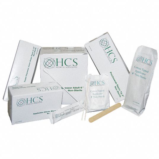 Non-Sterile Single-Tip Cotton Tip Swab with Wood Handle, 6"L, 1000 PK ...