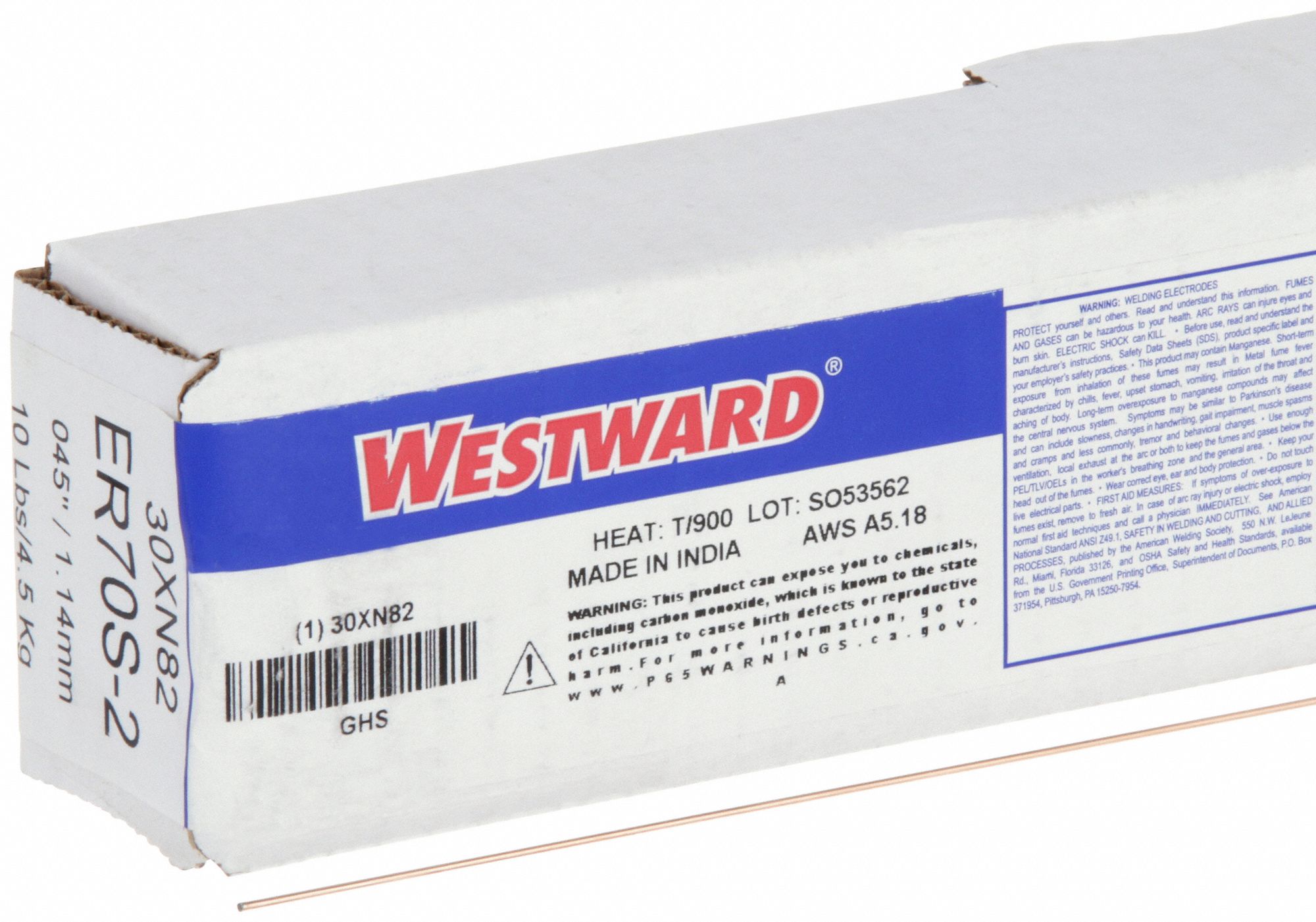 WESTWARD, Carbon Steel, ER70S-2, TIG Welding Rod - 30XN82|30XN82 - Grainger