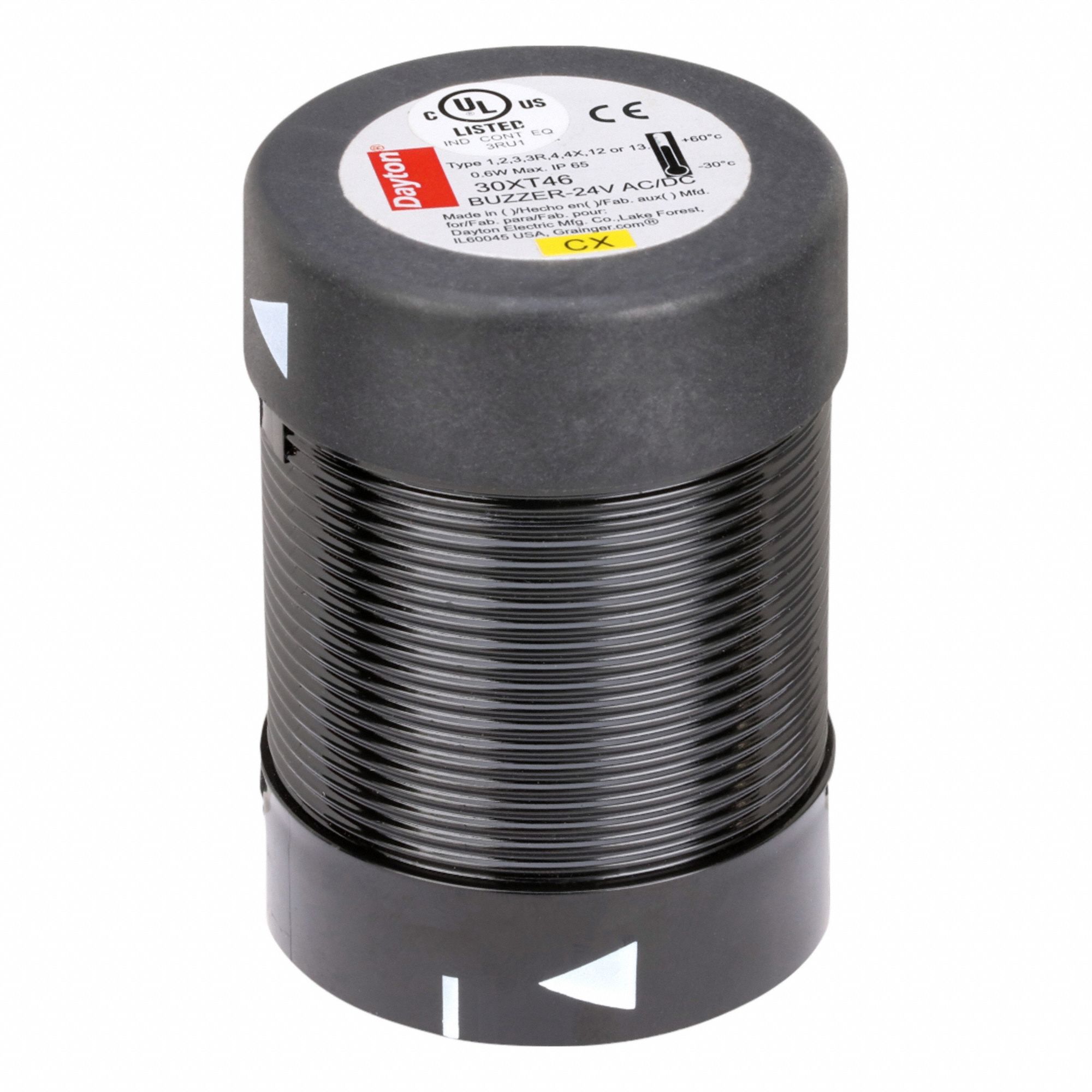 DAYTON, 24V AC/24V DC, 2 in Overall Dia, Tower Light Sounder Tier ...