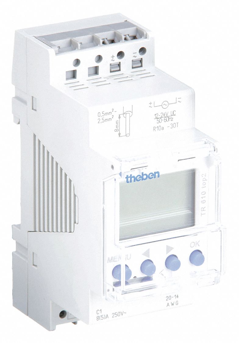 THEBEN, 7 day, SPDT, Electronic Timer - 30YH14|TR-610-TOP-2-12/24V ...