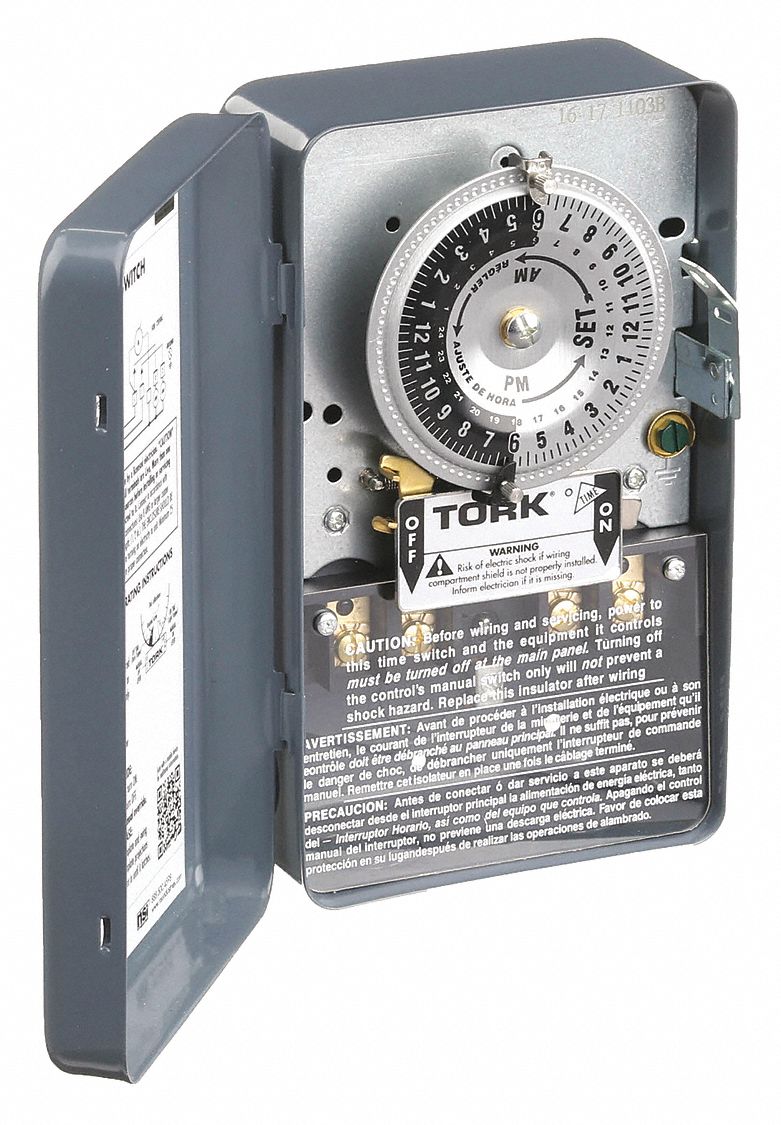 TORK, 24 hr, 120V AC, Electromechanical Timer - 30YJ38|1103B - Grainger