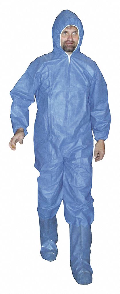 BLUE SMS BLUE SUIT W/HOOD BOOTS ELAS.WRISTS - Chemical and Particulate ...