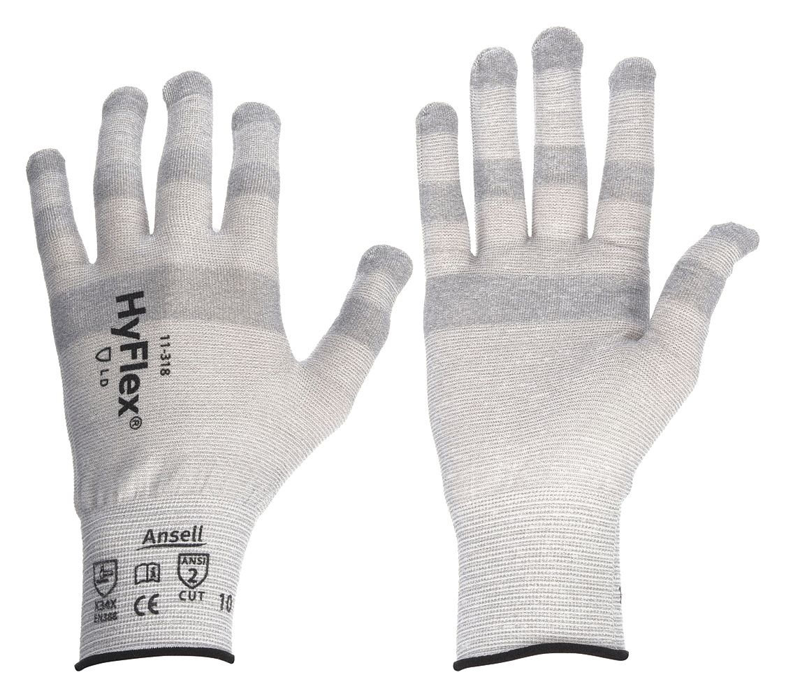 HYFLEX, XL ( 10 ), ANSI Cut Level A2, Cut-Resistant Gloves - 30ZC46|11-318 - Grainger