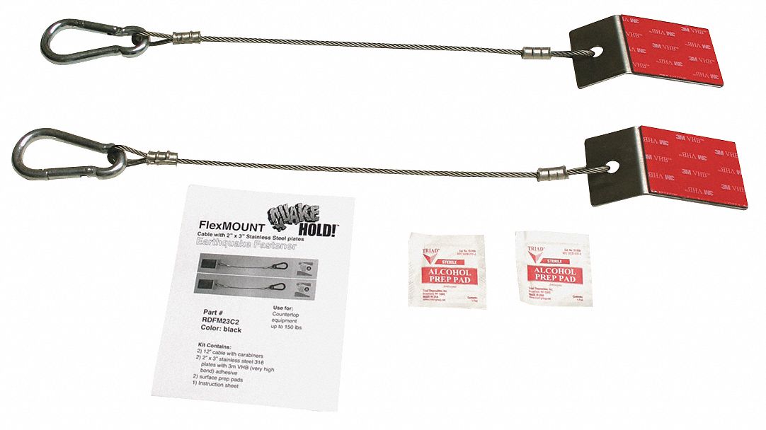 200 lb Wt Capacity, Steel, Flex Mount Fastener - 30ZM84|RDFM23C2 - Grainger