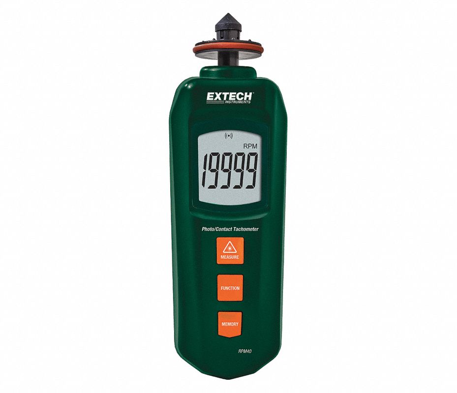 EXTECH Tacómetro Láser Con y Sin Contacto, Rango de RPM del Contacto 0. ...