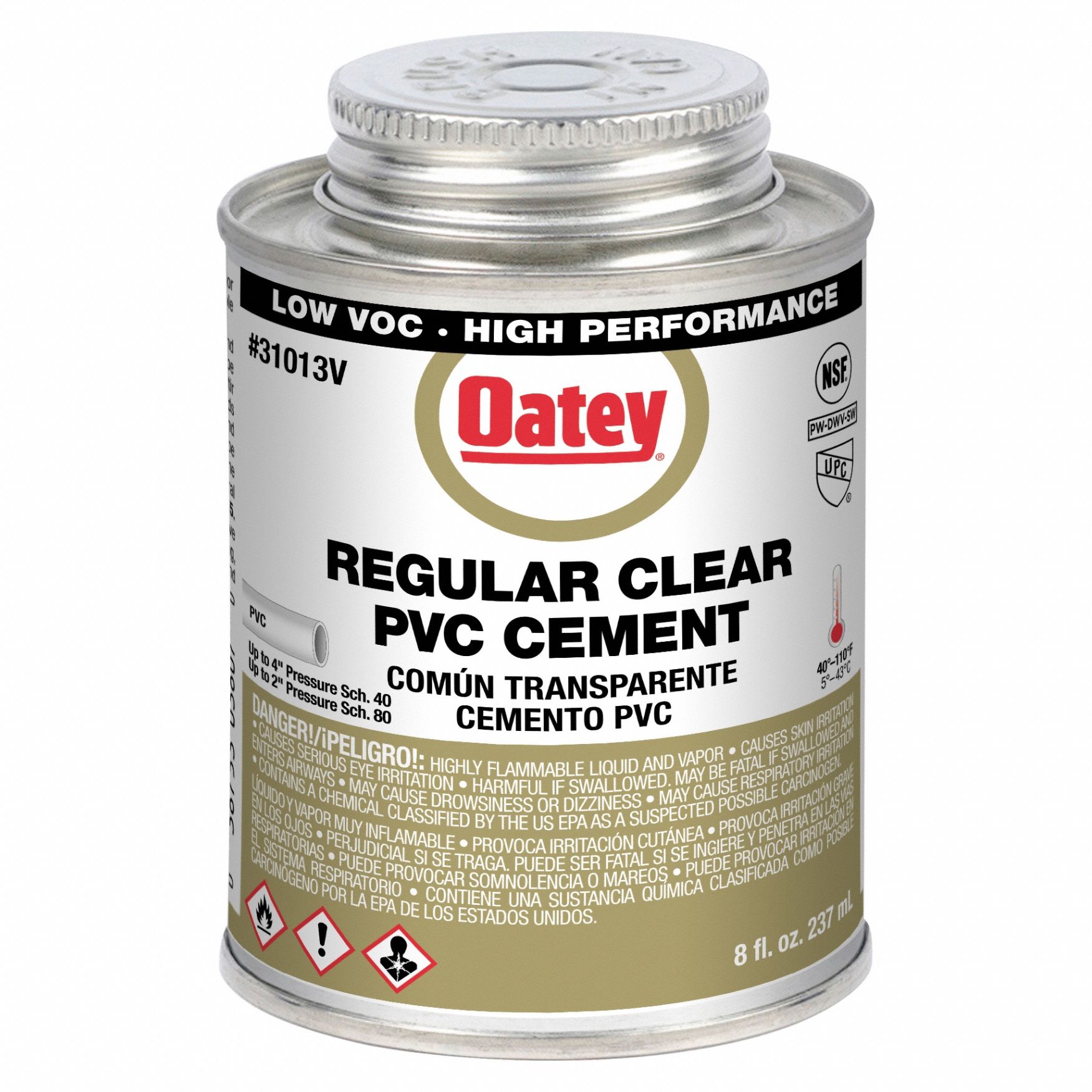 OATEY, Regular, 8 fl oz, Cement - 807W33|31013V - Grainger