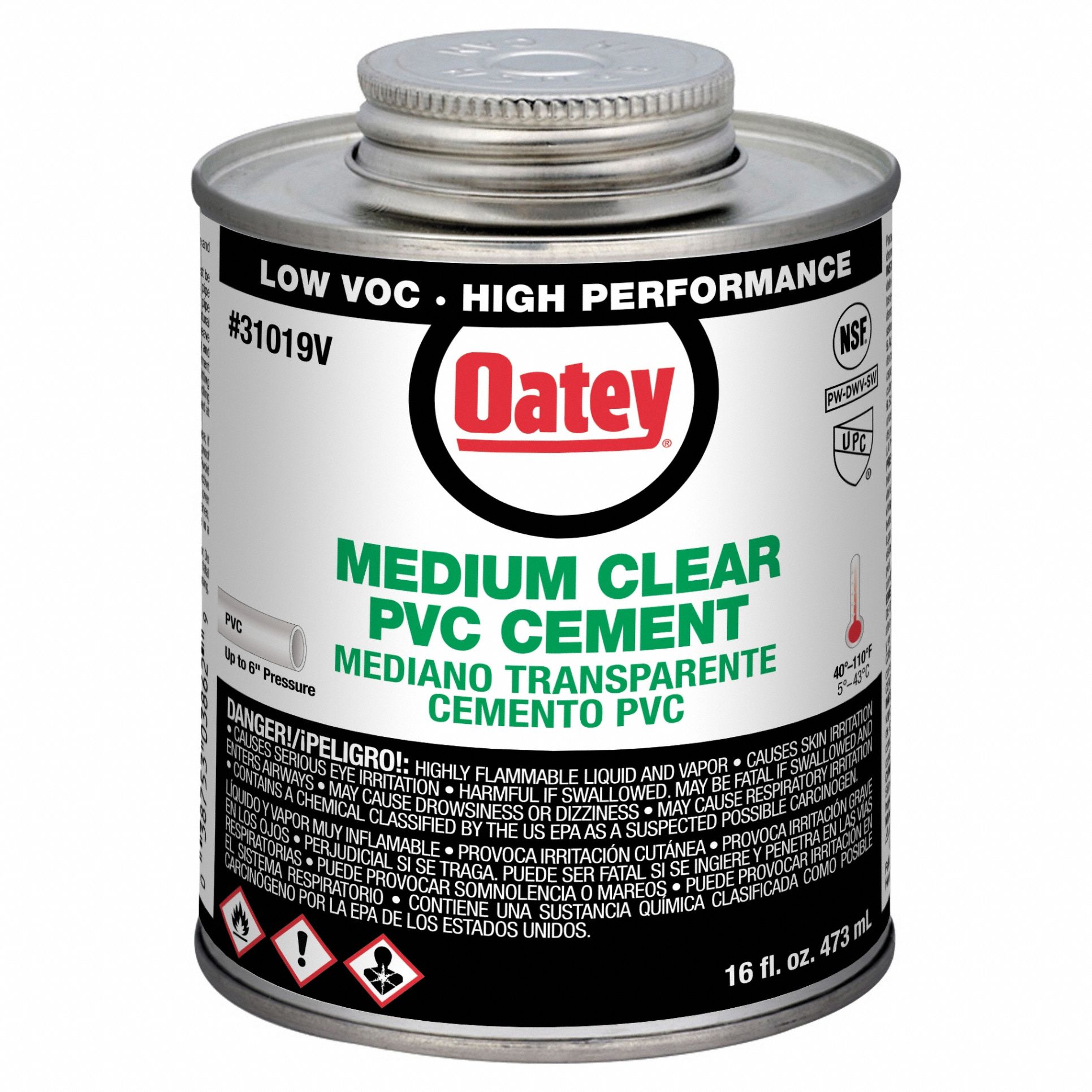 OATEY, Medium, 16 fl oz, Cement - 807W37|31019V - Grainger