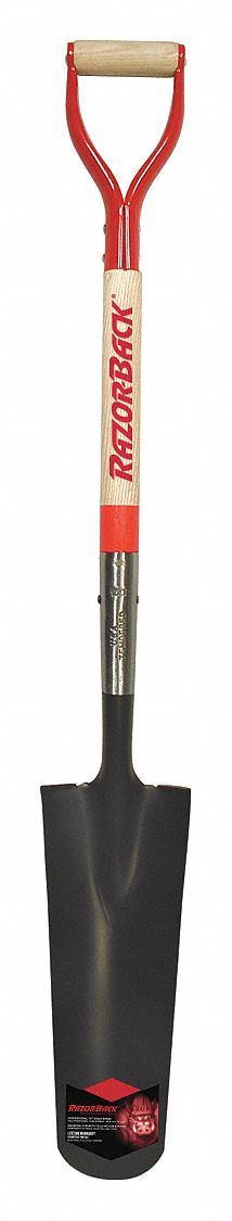 Spade,Drain,Wood Handle Dgrip,16" - Grainger